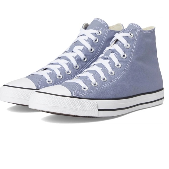 Converse | Shoes | Converse Blue Canvas Hightop Sneakers | Poshmark